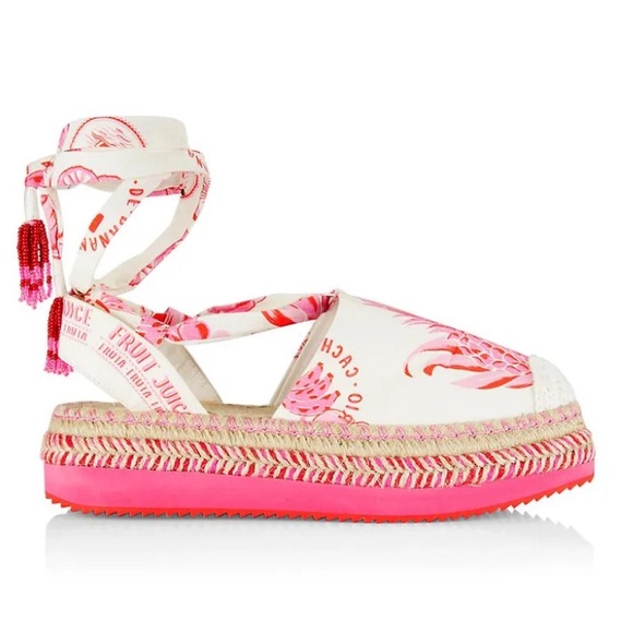 FARM Rio | Shoes | Farm Rio Pink Fruit Juice Platform Sandals | Poshmark